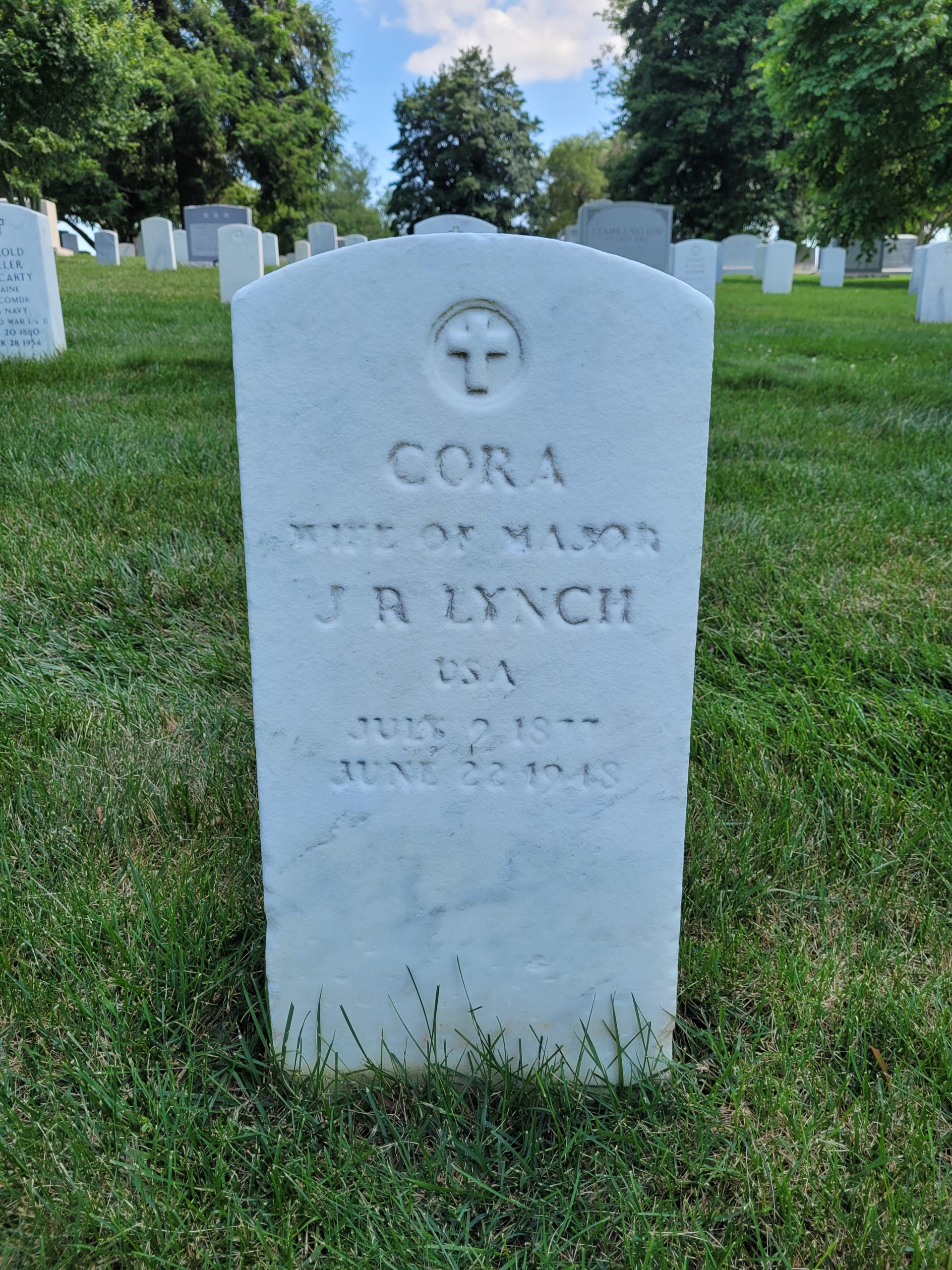 Headstone of Cora Lynch – Against All Odds